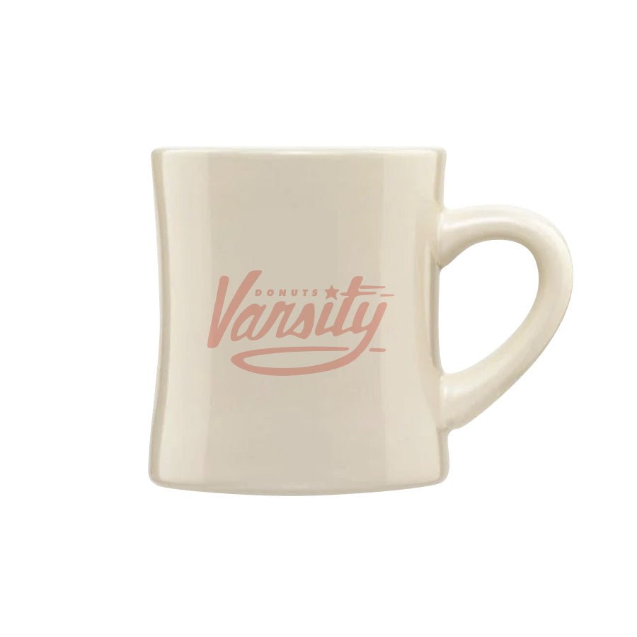 Our original Varsity Heritage design on a stone diner mug – Varsity Donuts